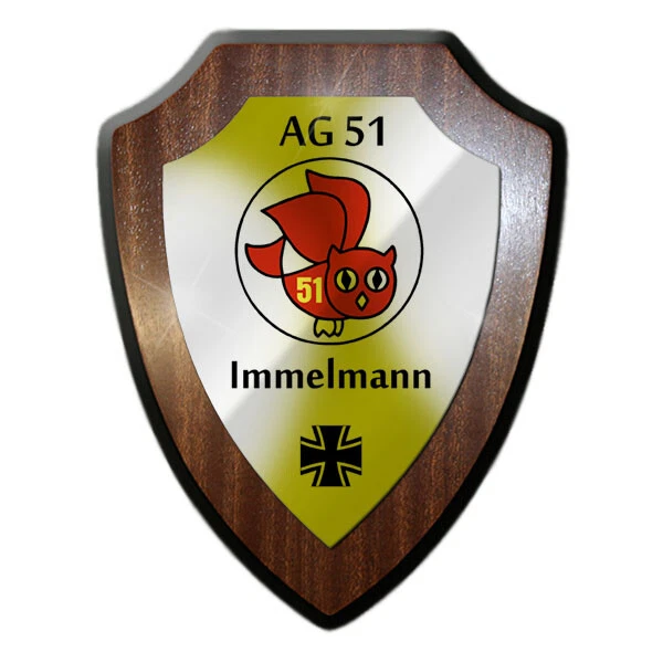 AG 51 IMMELMANN Wappen Wandschild Luftwaffengeschwader Bundeswehr ...