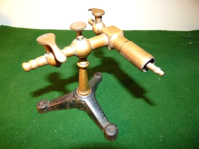 ANTIQUE VICTORIAN 1850'S double intake bunsen burner scientific lab ...
