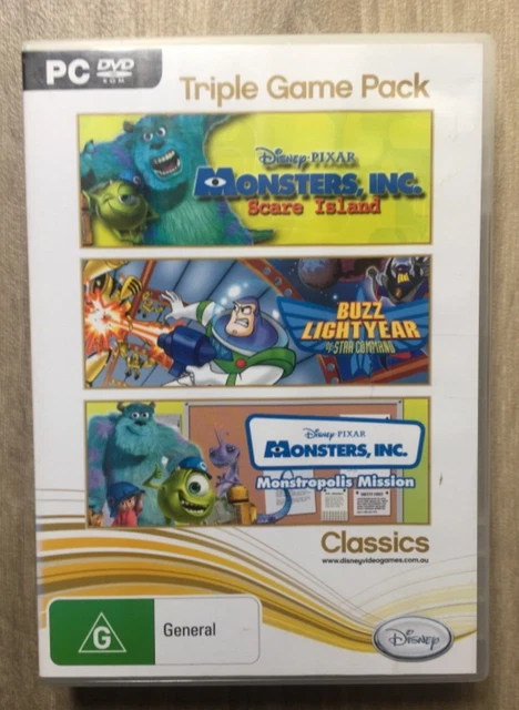 TRIPLE PC GAMES PACK TOY STORY BUZZ LIGHTYEAR & 2x MONSTERS INC. GAME ...