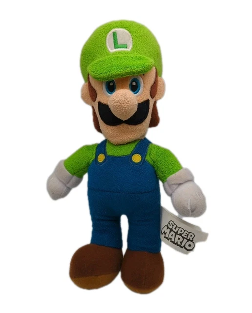 SUPER MARIO BROS Luigi Plush Soft Toy Official Nintendo Teddy 11” Jakks ...