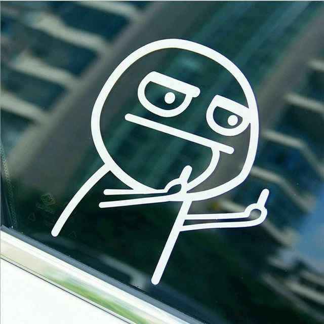 FUNNY TWO MIDDLE Finger Vinyl Car Sticker Window Decal Auto Accessories ...
