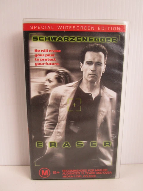 ERASER, VHS TAPE, Arnold Schwarzenegger, Vintage Video, Movie, M, 1996 $33.95 - PicClick AU