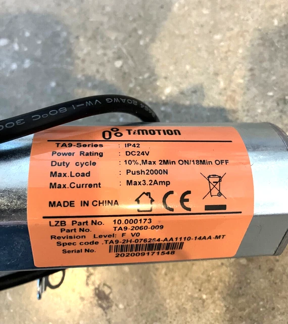 NUOVO! NOB LAZY La z Boy Attuatore motore TiMotion TA9 2060 009 LZB 10.000173 EUR 147,75 ...