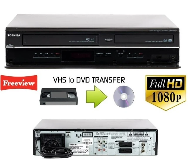TOSHIBA DVR19DTKB2 VHS Dvd Recorder. Copy Vhs To Dvd. Freeview. Hdmi. Dvi. Scart £140.00 ...
