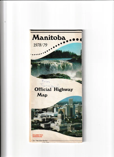 MANITOBA, CANADA VINTAGE 1978-79 Official Highway Map/Guide $3.49 ...