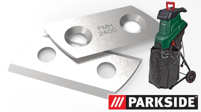 PARKSIDE PMH 2400 garden shredder replacement spare blade set 2pcs ...
