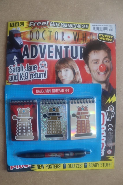 DOCTOR WHO ADVENTURES magazine 2009 Issue 106 + Free Gift Dalek Mini ...