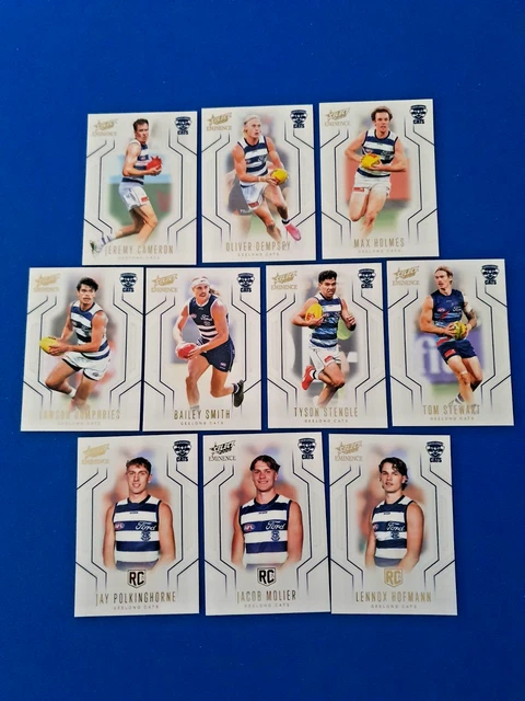 10 X 2025 AFL Select Eminence Base & Rookies Cards - GEELONG CATS $7.00 ...
