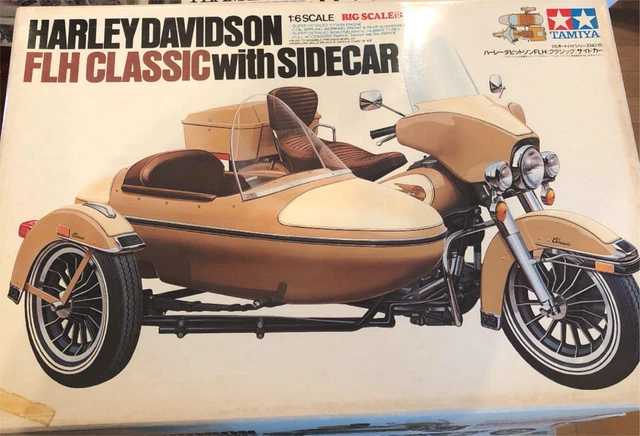 TAMIYA 1/6 HARLEY Davidson Flh Classic Sidecar Big Scale Series Rare ...
