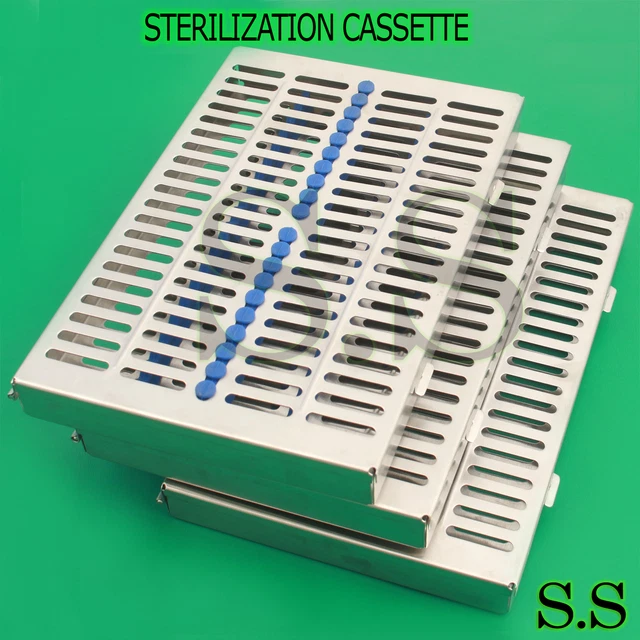 3 DENTAL AUTOCLAVE Sterilization Cassette Rack Box Tray For 20 ...