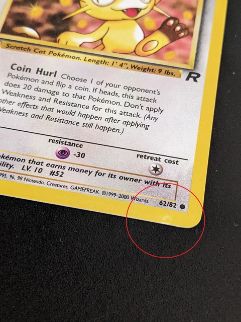 PRINTER HICKEY ERROR Meowth 62/82 Team Rocket Pokemon $37.99 - PicClick CA