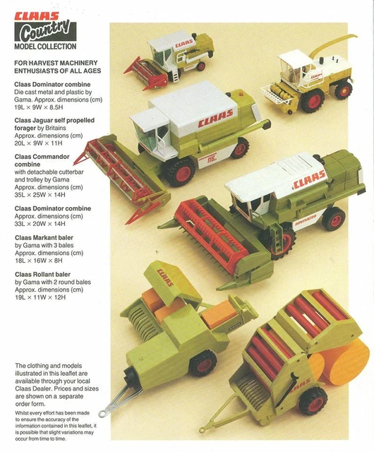 CLAAS MODEL COLLECTION Tractor Harvesters At Work Brochure Poster ...