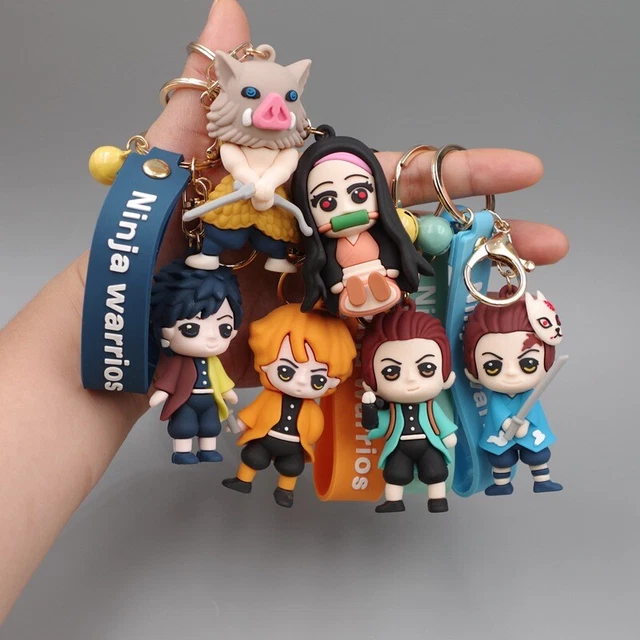 Nezuko Kamado Demon Slayer Pvc Keychain Cartoon Glue Doll Car Bag