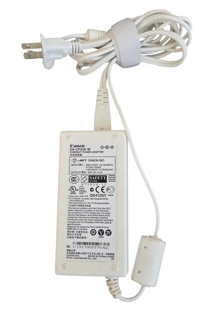 GENUINE OEM CANON Compact Power Supply Adapter CA-CP200 W 24V DC 2.2A ...