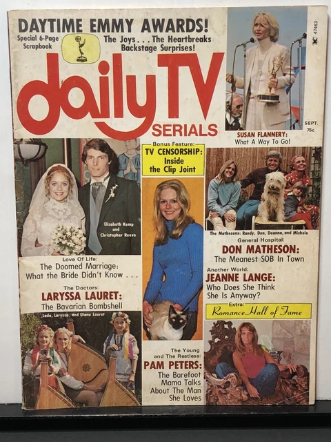 DAILY TV SERIALS Magazine Sept 1977 Christopher Reeve Pam Peters Susan ...