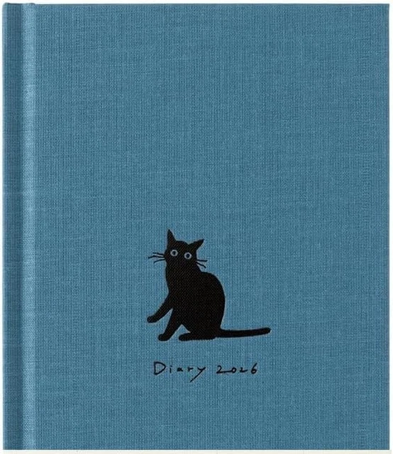 MIDORI BOOK BEST Style Diary 2026 B6 Weekly Cat Pattern Blue 22378006 ...