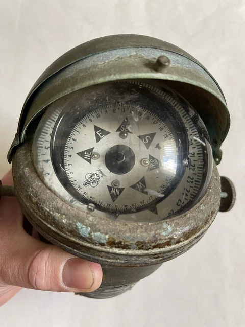 RARE WW2 ROYAL Navy Merchant Marine Ship Boat Compass Sestrel By Henry ...