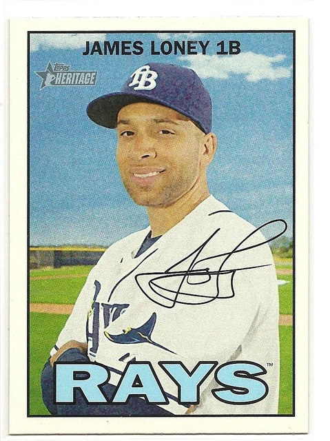 CARTE DE BASEBALL James Loney Tampa Bay Rays 2016 Topps Heritage #117 ...