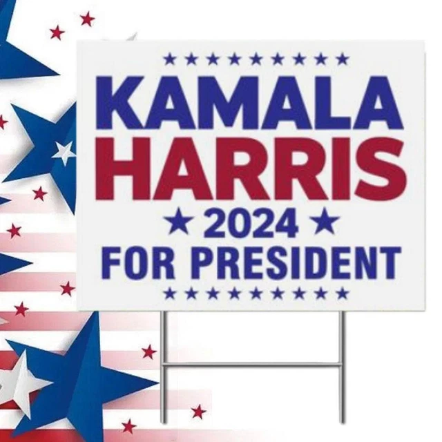 KAMALA HARRIS 2024 For President Election Party Yard Sign with Metal H ...