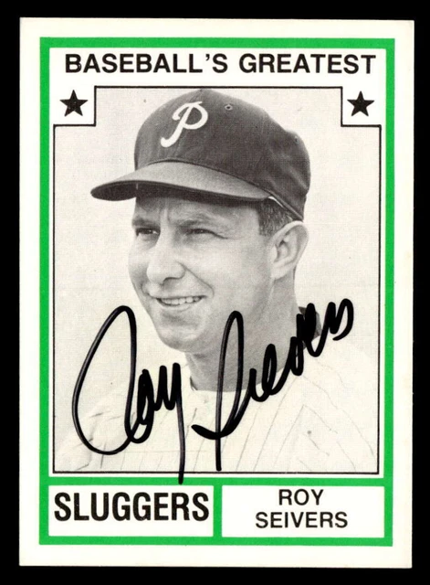 1982 TCMA BASEBALL'S Greatest Sluggers Roy Sievers 41 signé/auto XA2957 ...