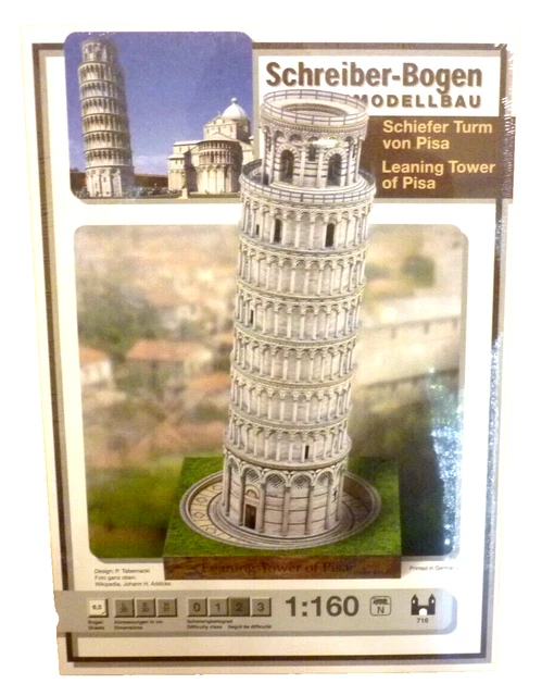 + KARTONMODELLBAU SCHIEFER Turm von Pisa SCHREIBER-BOGEN 716 - Spur N ...