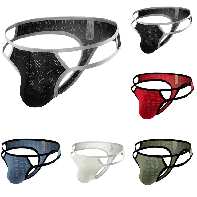 MENS G-STRING THONG Bulge Pouch Panties Micro Bikini T-back Underwear ...