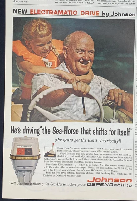 MAGAZINE AD* - 1962 - Johnson Outboard Motors - Super Sea-Horse EUR 8 ...