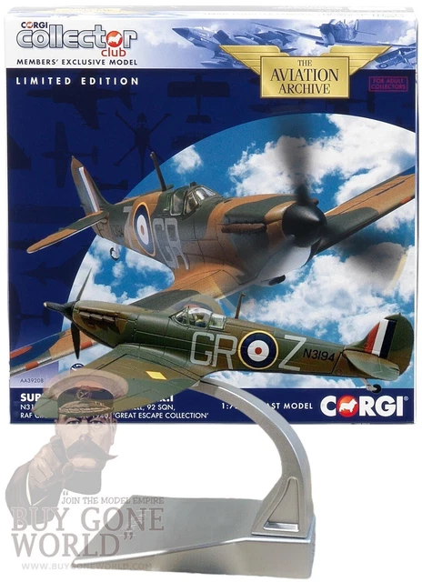 SPITFIRE MK.I RAF N3194 92 Sqn Raf Croydon May 1940 - Corgi Aa39208 1/ ...