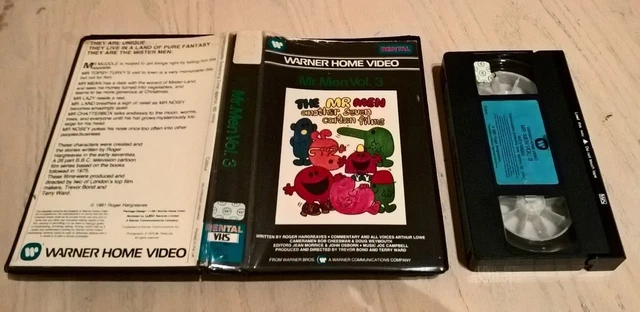 THE MR MEN Volume 3 Video Tape VHS Warner 1981 Mr Muddle Topsy Mean ...