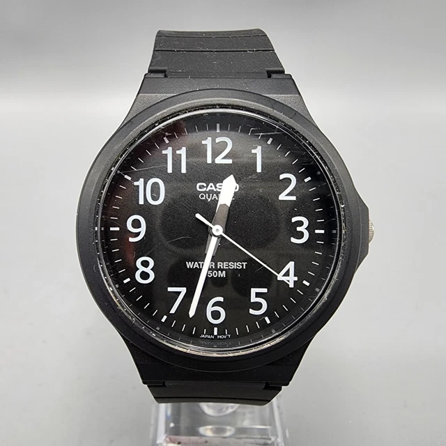 CASIO WATCH MEN Black Tone Black Dial 42mm Round 50M MW-240 1330 New ...