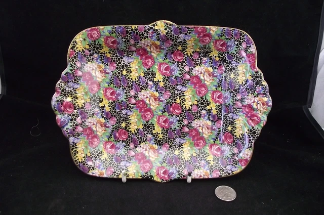 ROYAL WINTON Hazel Chintz Square Tray Props Or Repair Only $19.99 ...