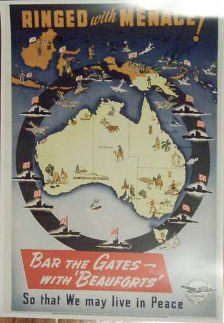 WW2 AUSTRALIAN RECRUITING Poster - Bar The Gates New A3 Size Glossy $6. ...
