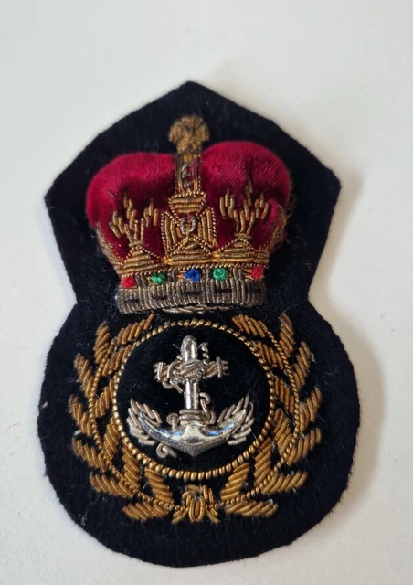 ROYAL NAVY CHIEF Petty Officer Patch -Gold wire braid, embroidered ...