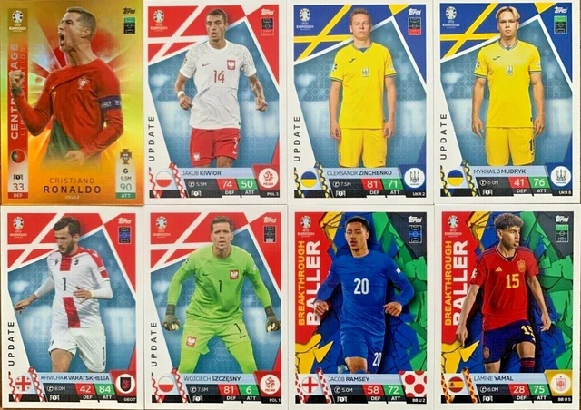 MATCH ATTAX EURO 2024 UEFA UPDATE cards UKR POL GEO breakthrough baller ...