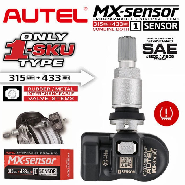 AUTEL TPMS MX-SENSOR 315MHz & 433MHz 2 in 1 Auto Tire Pressure Sensor ...
