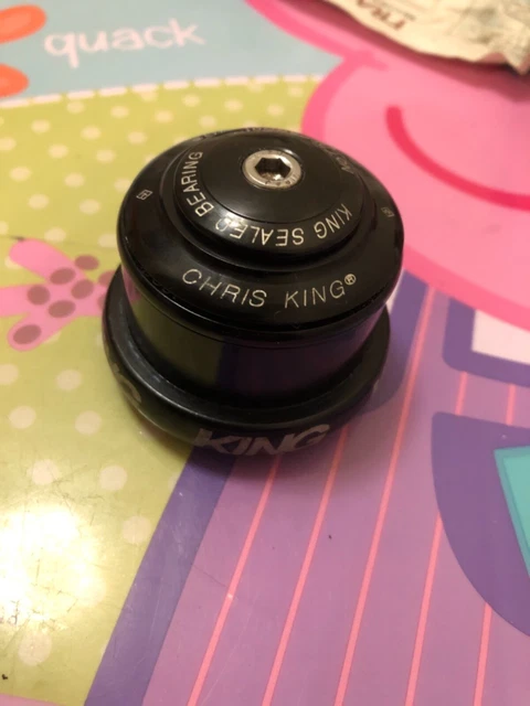 BLACK CHRIS KING INSET TAPERED 44mm zero stack Top, 49mm Lower & KING ...