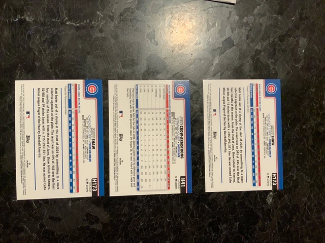 2025 TOPPS HOLIDAY Matt Shaw Blue Lights RC PCA Variation (lot of 3) $2 ...