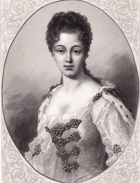 19TH CENTURY PORTRAIT of Marie Adelaide Princess of Savoy Duchess of ...