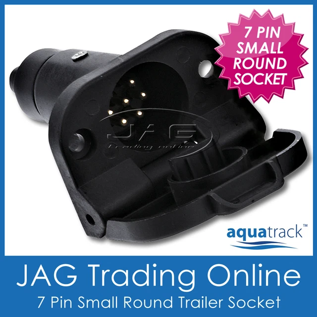 7 PIN SMALL ROUND PLASTIC SOCKET - Caravan/Truck/Boat/Trailer Light ...