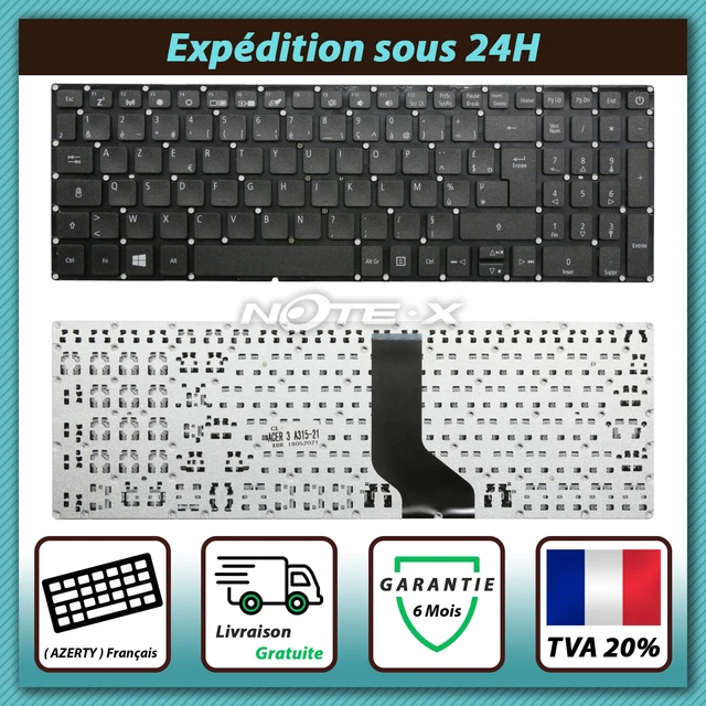 CLAVIER FRANÇAIS AZERTY Pour Acer Aspire A315-21 A315-21G A315-22 ...