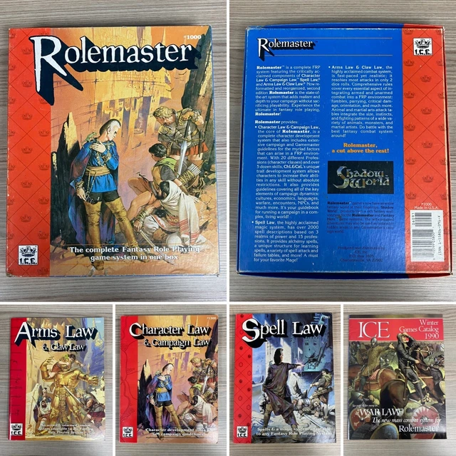 ROLEMASTER RPG FANTASY Jeu de Role Jeu Système RPG I. c. E. Core Boîte ...
