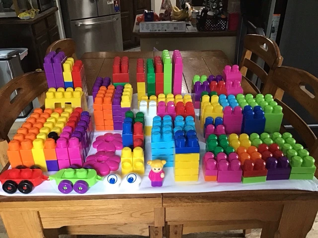 MEGA BLOKS FIRST Builders Kids Toddlers Big Building Blocks Lot Of 294 ...