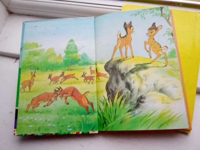 2 X GROLIER Disney Bambi & Bambi Grows Up Wonderful World of Reading ...