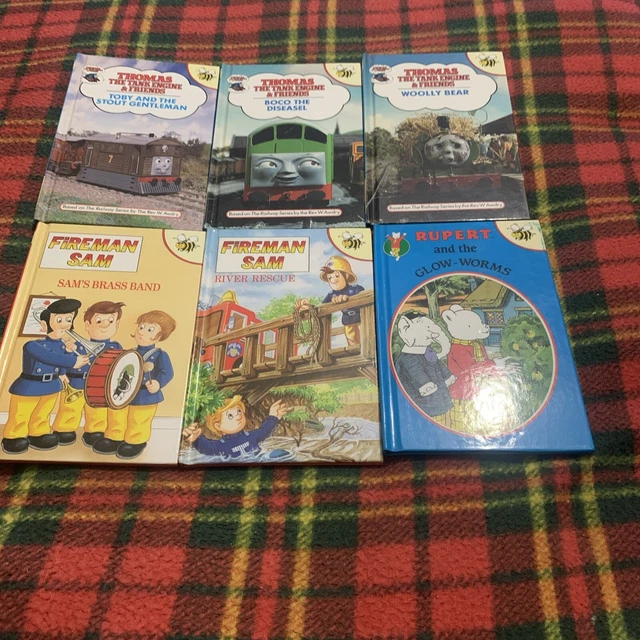 7X VINTAGE BUZZ Fireman Sam/ Thomas The Tank Engine/Rupert Books Bundle ...