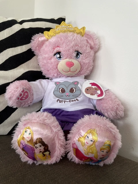 BUILD A BEAR Workshop Disney Princess Sparkle Pink Bear BAB £15.90 ...