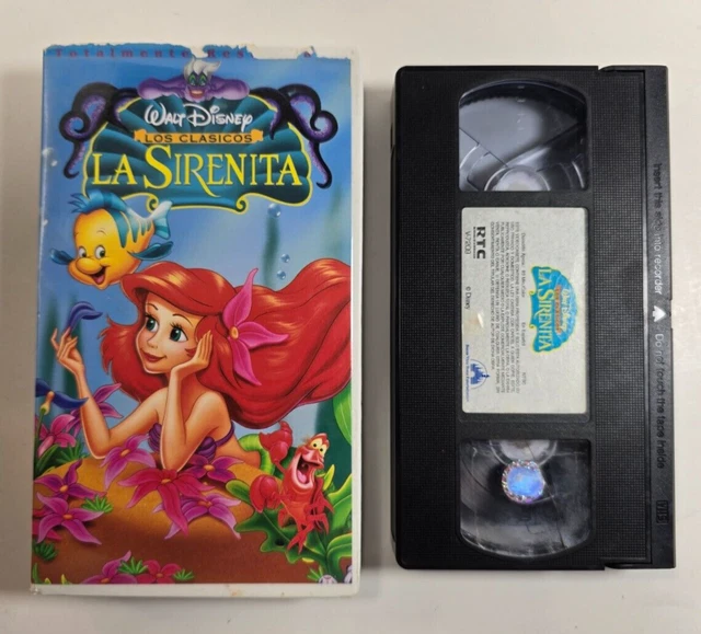 VHS USED OFFICIAL Disney La Sirenita Spanish The Little Mermaid £13.09 ...