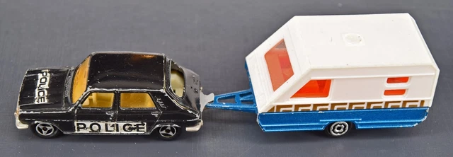 MAJORETTE NO 234 Simca 1100 TI POLICE Polizei + No 325 Caravane ...