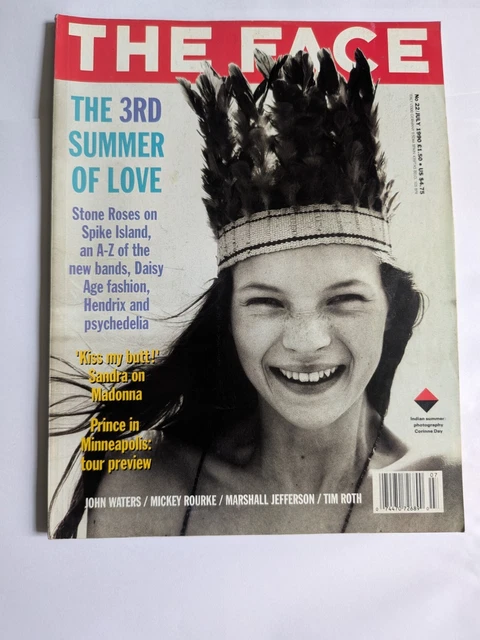 THE FACE MAGAZINE Kate Moss 3rd Summer Of Love Cover. Vol 2 July 1990 ...