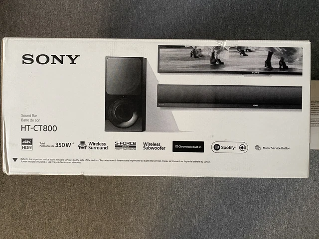 SONY SOUNDBAR HT CT800 mit Subwoover 4K HDR Dolby DTS HDMI ARC WLAN ...