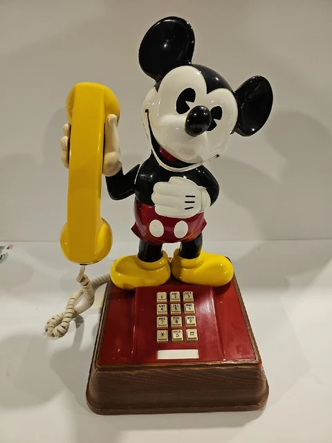 VINTAGE THE MICKEY Mouse Phone Landline Push Button Telephone 1970's ...